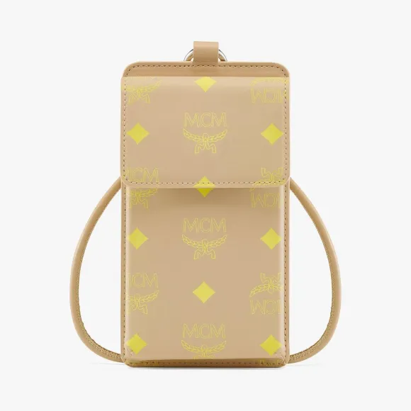 MCM 挂绳 Color Splash Logo皮革手机保护套 MXZBASX05I6001-小迈步海淘品牌官网