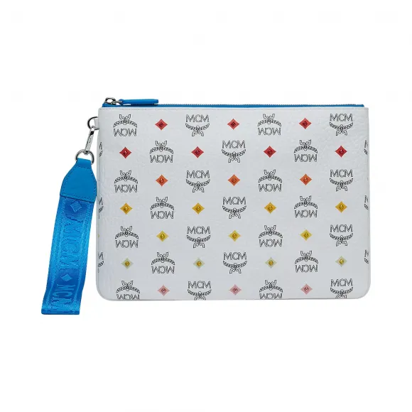 MCM Skyoptic Visetos铆钉腕带拉链手拿包 MYZ9SSV52WA001-小迈步海淘品牌官网