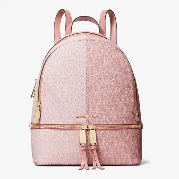 迈克高仕/Michael Kors RHEA 拉链背包中号-MK 签名 30S2GEZB8B2697-小迈步海淘品牌官网