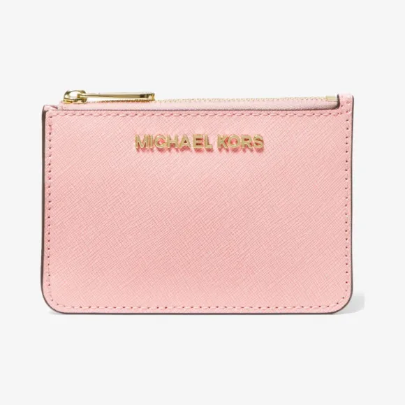 迈克高仕/Michael Kors 樱花粉 Jet Set Travel 短款皮质钱夹-小迈步海淘品牌官网
