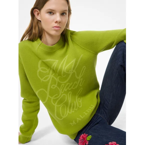 迈克高仕/Michael Kors 棉和羊绒 MK Beach Club 运动衫 649AKM964-0386-小迈步海淘品牌官网