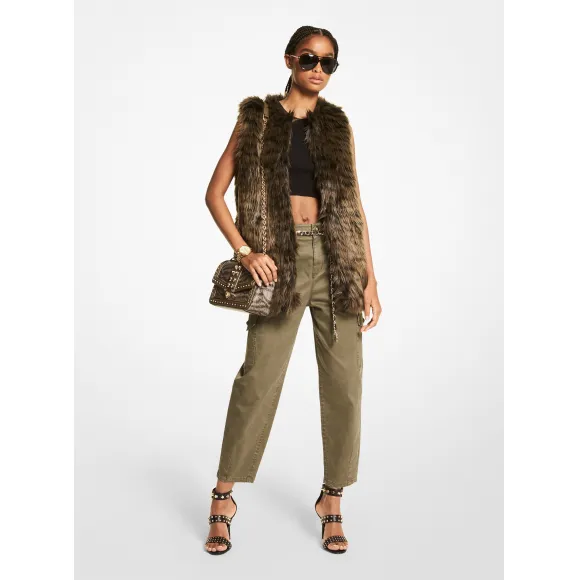 迈克高仕/Michael Kors动物斑纹休闲马甲 MF220836Z4341-小迈步海淘品牌官网