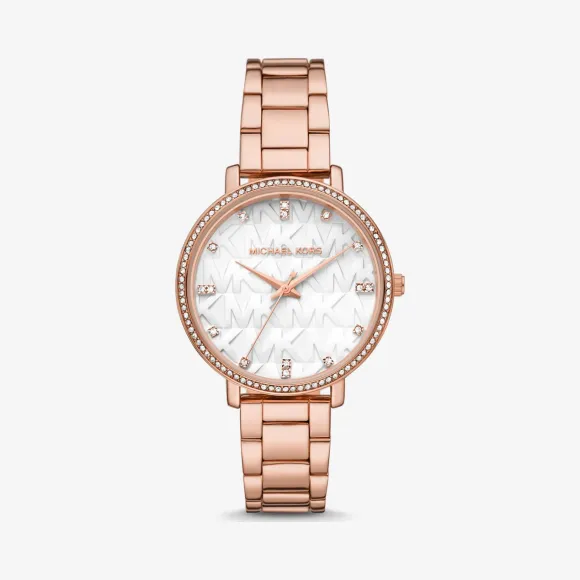 迈克高仕/Michael Kors Pyper Pav 玫瑰金色调徽标手表 MK4594-0622-小迈步海淘品牌官网