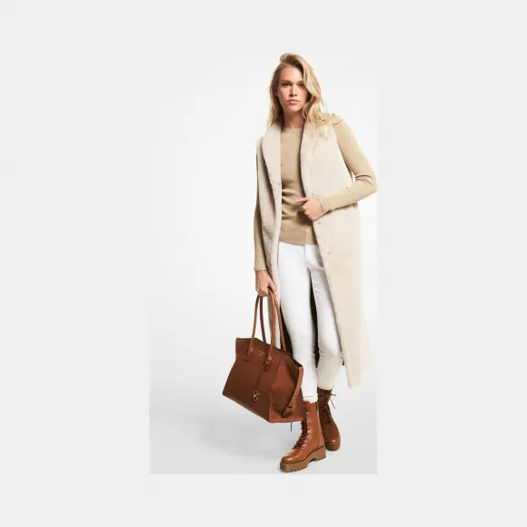 迈克高仕/Michael Kors 拼色剪羊毛和梭织马甲 MMK10276-8978-小迈步海淘品牌官网