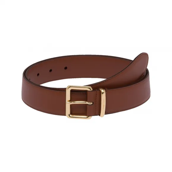 缪缪/Miu Miu 烟草色 皮革腰带 5CC536-2AIX-F0005-小迈步海淘品牌官网