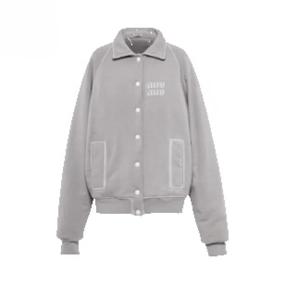 缪缪/Miu Miu 印花棉质抓绒运动衫 MJL780-1Z4H-F0031-小迈步海淘品牌官网