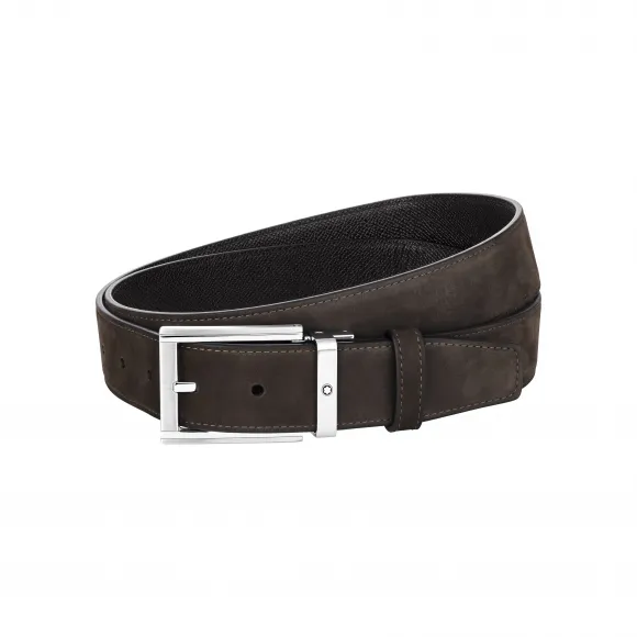 万宝龙/Montblanc 全新万宝龙矩形闪亮哑光精钢针式带扣腰带 126041 - U0126041-小迈步海淘品牌官网