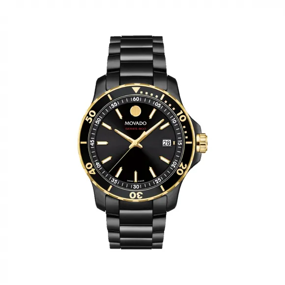 摩凡陀/Movado Series 800系列 40MM 黑色 PVD 抛光不锈钢 石英机芯 中性表 2600161-小迈步海淘品牌官网