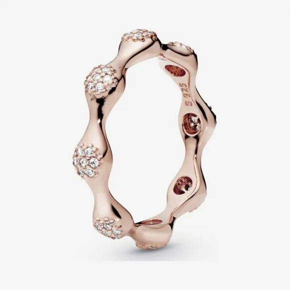潘多拉/Pandora Modern LovePods? Ring, PANDORA Rose? & Clear CZ 1872-小迈步海淘品牌官网