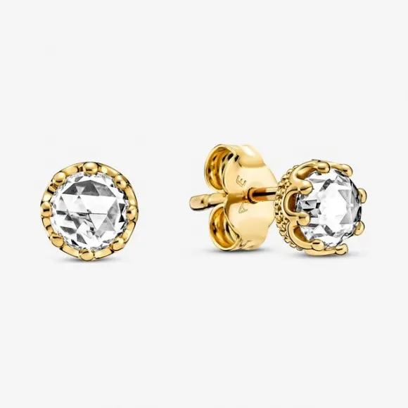 潘多拉/Pandora 透明宝石闪耀王冠耳钉 268311C01-小迈步海淘品牌官网