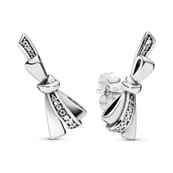 潘多拉/Pandora 华丽蝴蝶结耳环297234CZ-小迈步海淘品牌官网