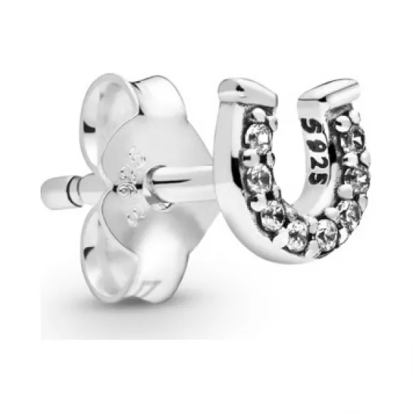 潘多拉/Pandora Me系列 我的幸运马蹄铁单只耳钉 Pandora Me系列 925银 298369CZ-小迈步海淘品牌官网