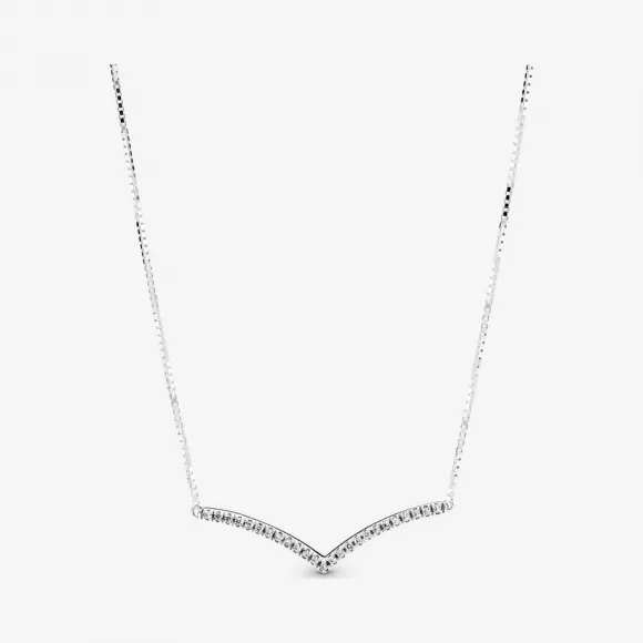 潘多拉/Pandora Shimmering Wish Necklace, Clear CZ 397802CZ-小迈步海淘品牌官网