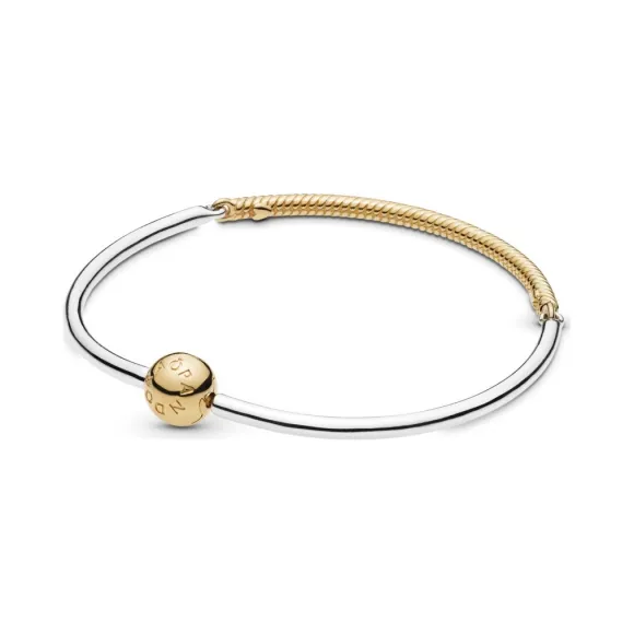 潘多拉/Pandora Moments系列 Moments三节链手镯 手镯 Pandora Shine+925银 568143-小迈步海淘品牌官网