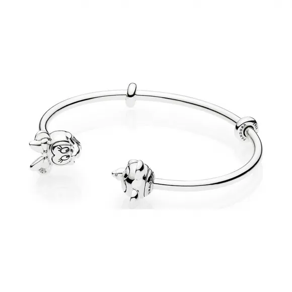 潘多拉/Pandora Disney, Mickey & Minnie Open Bangle Bracelet 597494-小迈步海淘品牌官网