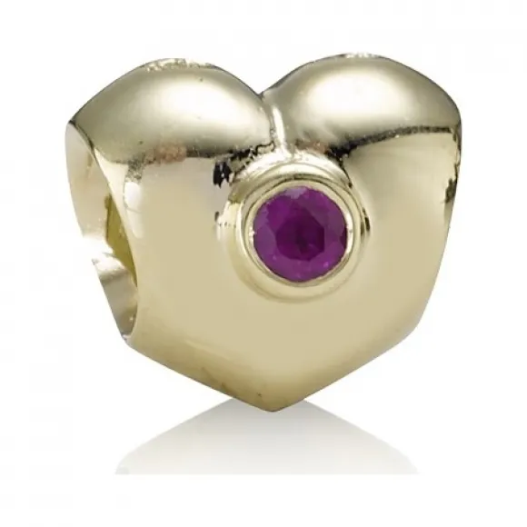 潘多拉/Pandora Gold charm, ruby - 750294RU - 串饰-小迈步海淘品牌官网