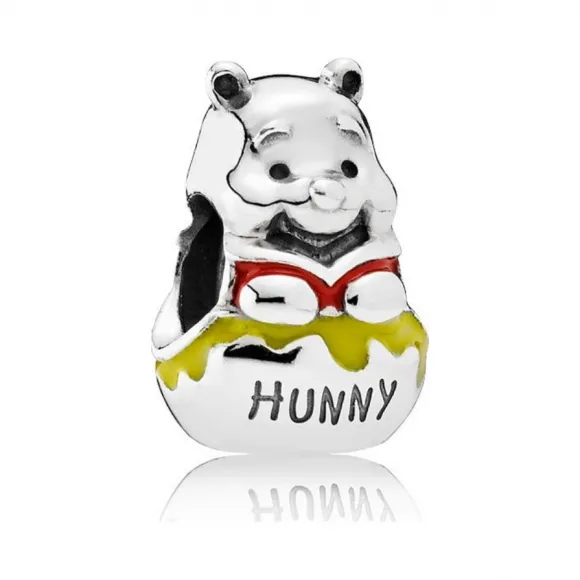 潘多拉/Pandora 迪士尼《小熊维尼》维尼熊和蜂蜜罐珐琅 925银串饰791919ENMX-小迈步海淘品牌官网