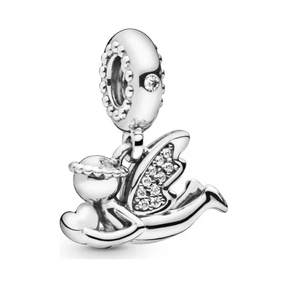 潘多拉/Pandora Moments系列 天使之爱吊饰 吊饰 925银 798484C01-小迈步海淘品牌官网