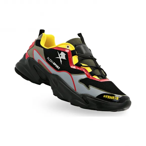 普兰/Plein Sport 黑色 / 红色 男士 跑步鞋 F19S-MSC2423-STE003N_0213-小迈步海淘品牌官网