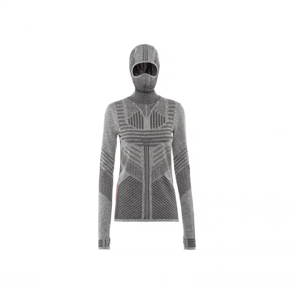 普拉达/Prada Tech Rec Nylon Piqué 网眼面罩式上衣 126245-1ZEF-F0684-S-212-小迈步海淘品牌官网