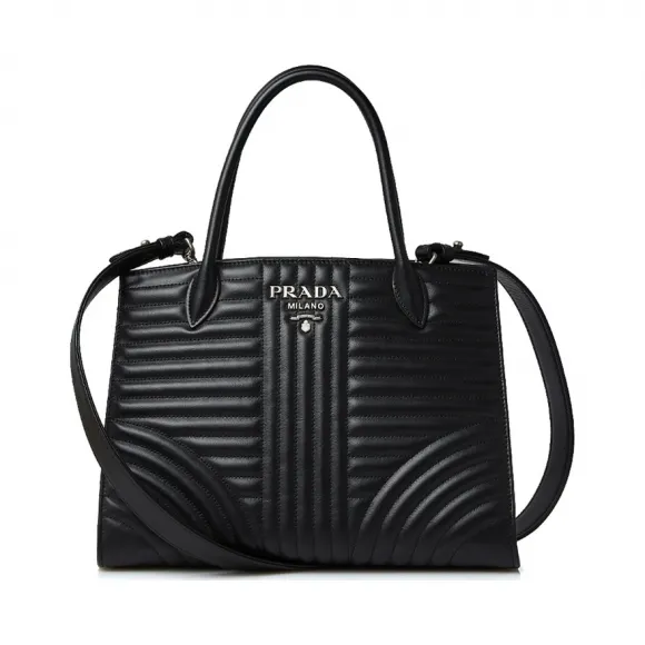 普拉达/Prada 女士 黑色 牛皮 手提包 1BA165-2D91-F0633-小迈步海淘品牌官网