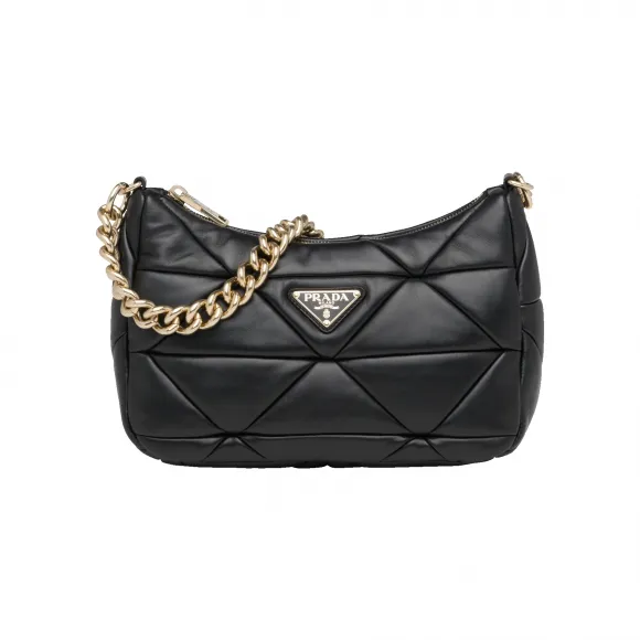 普拉达/Prada System 软羊革拼缝单肩包 1BC157-2DMO-F0002-V-L9O-小迈步海淘品牌官网