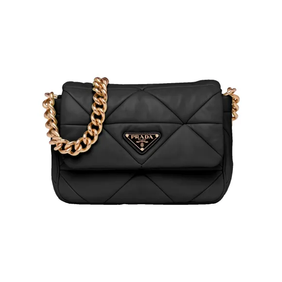 普拉达/Prada System 软羊革拼缝单肩包 1BD292-2DMO-F0002-V-L9O-小迈步海淘品牌官网