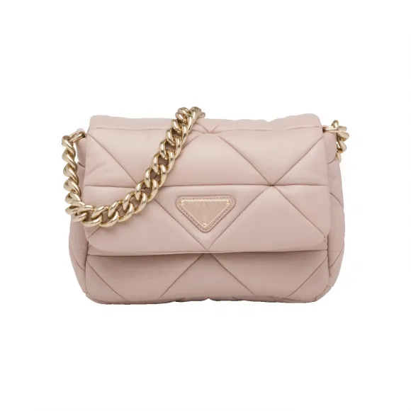 普拉达/Prada System 软羊革拼缝单肩包 1BD292-2DMO-F0NZ2-V-L9O-小迈步海淘品牌官网