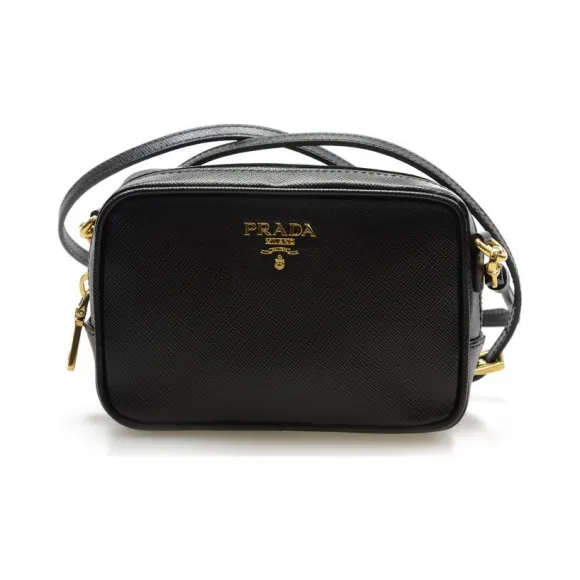 普拉达/Prada 黑色 牛皮 斜跨包 1N1674-053-F0002-小迈步海淘品牌官网