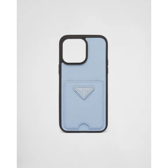 普拉达/Prada iPhone 14 Pro Max Saffiano 皮革手机套 1ZH165-2CKR-F0EMZ-小迈步海淘品牌官网