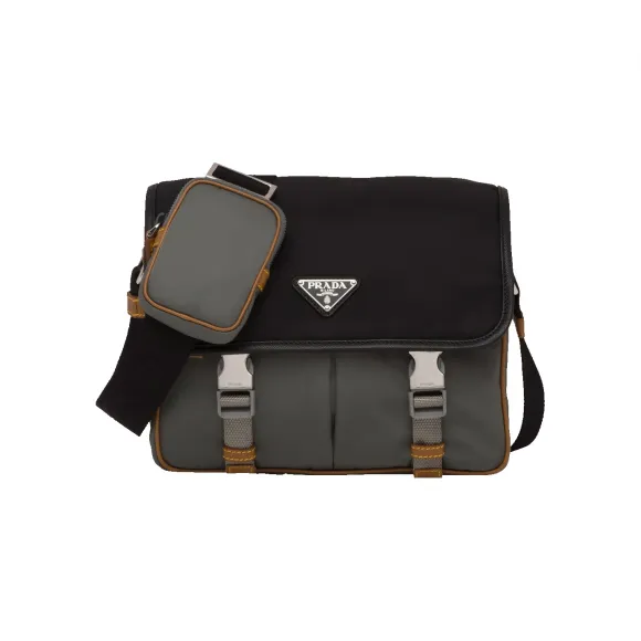 普拉达/Prada 尼龙和 Saffiano 皮革斜挎包 2VD769-UHS-F0D3J-小迈步海淘品牌官网