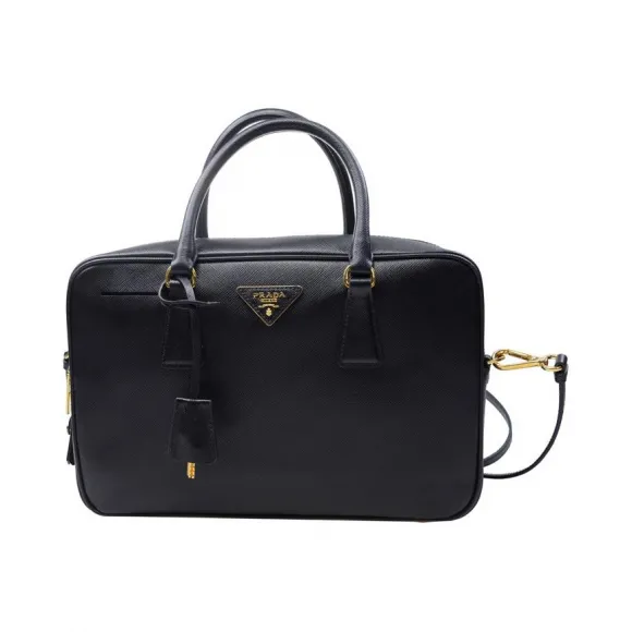 普拉达/Prada 黑色 牛皮 手提包 BL0095-NZV-F0002-小迈步海淘品牌官网