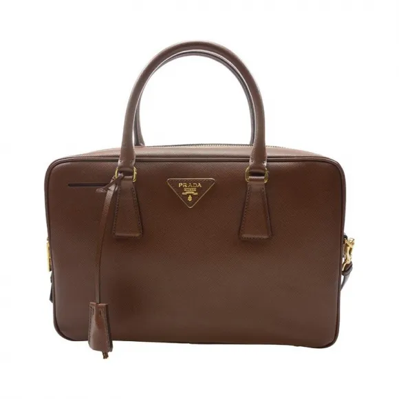 普拉达/Prada 啡色 牛皮 手提包 BL0095-NZV-F0BW5-小迈步海淘品牌官网