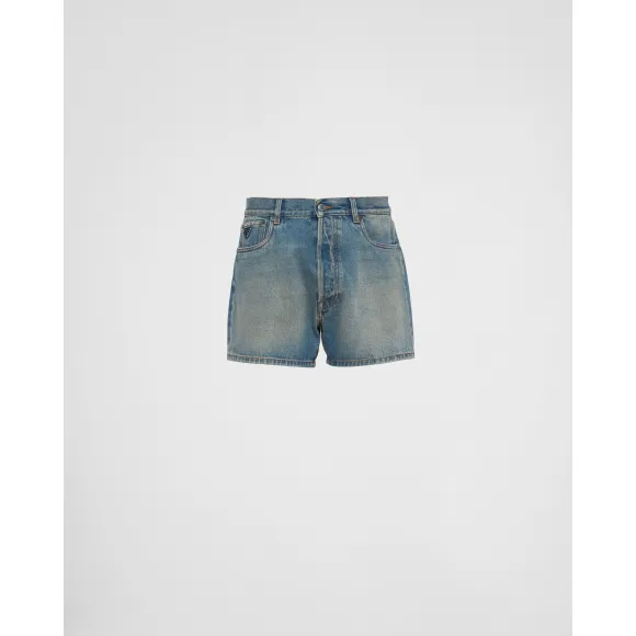 普拉达/Prada 牛仔百慕大短裤 GEP350-12K1-F0V3N-小迈步海淘品牌官网