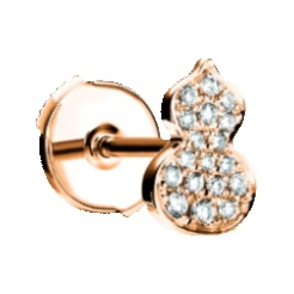 麒麟/qeelin Petite Wulu 18K玫瑰金钻石耳环 WU-050-FPERSD-RGD-小迈步海淘品牌官网