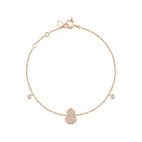 麒麟/qeelin Petite Wulu 18K玫瑰金钻石手链 WU-BR0009A-RGD-小迈步海淘品牌官网