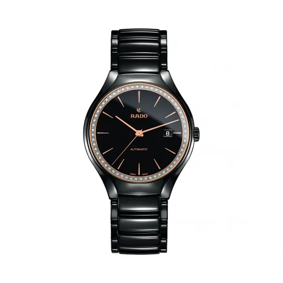 雷达/Rado 真系列自动机械镶钻腕表 自动机械机芯 男表 R27056852-小迈步海淘品牌官网