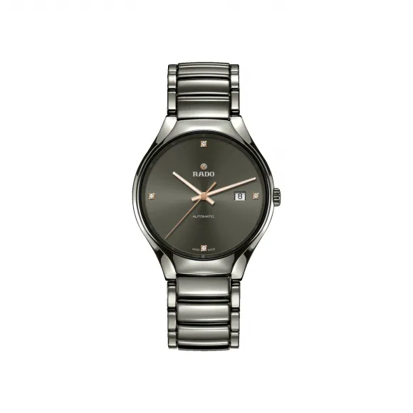 雷达/Rado 真系列自动机械镶钻腕表 自动机械机芯 男表 R27057712-小迈步海淘品牌官网