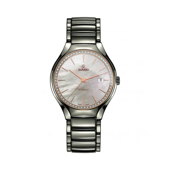 雷达/Rado 真系列自动机械镶钻腕表 自动机械机芯 男表 R27057852-小迈步海淘品牌官网