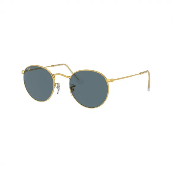 雷朋/Ray-Ban ROUND METAL LEGEND GOLD 搭 金色 的 蓝色 太阳眼镜 RB3447-9196R5-53-21-小 ...