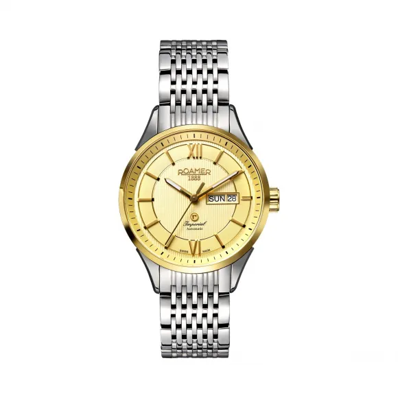 罗马表/Roamer 信心皇族系列 全实心不锈钢表壳 瑞士全自动机械机芯 101637-47-33-10-小迈步海淘品牌官网