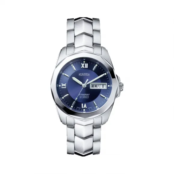 罗马表/Roamer 黄貂鱼自动系列 PVD真空离子电镀或全实心不锈钢表壳 瑞士全自动机械机芯 406637-41-43-40-小迈步海淘品牌官网