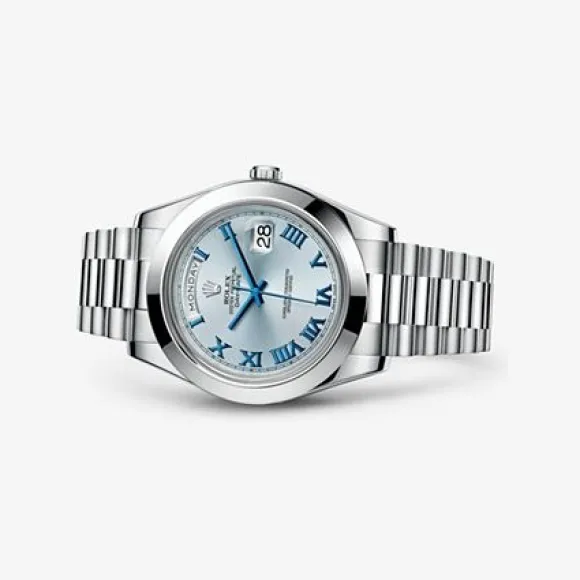 劳力士/Rolex Day-Date II 系列 41.00 MM 铂金 自动机械机芯 男表 M218206-0043-小迈步海淘品牌官网