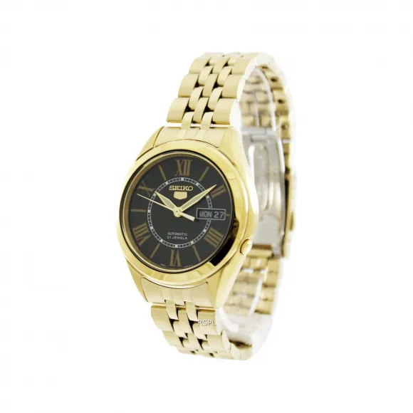 精工/Seiko Seiko 5系列 37.00 MM 不锈钢镀金 自动机械机芯 女表 SNKL40K1-小迈步海淘品牌官网