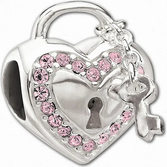施华洛世奇/Swarovski 串珠 Pink Love Lock Bead 1151095-小迈步海淘品牌官网
