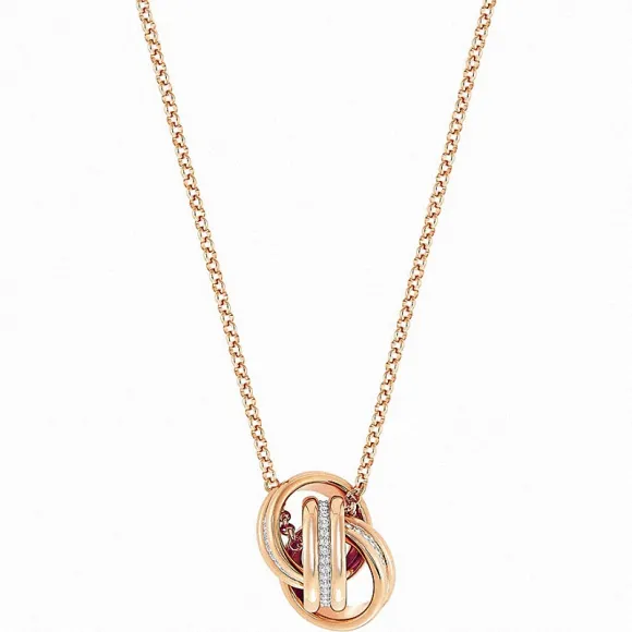 施华洛世奇/Swarovski 项链 Further 链坠, 中码, 白色, 镀玫瑰金色 5224980-小迈步海淘品牌官网