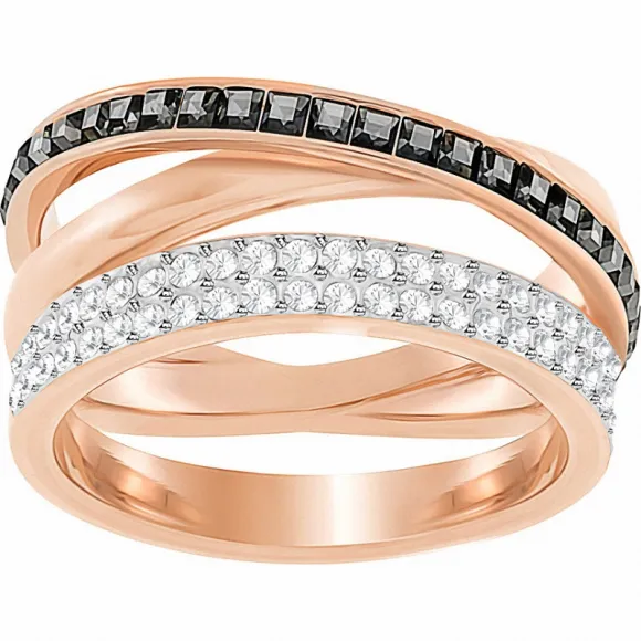 施华洛世奇/Swarovski 戒指 Hero 戒指, 灰色, 镀玫瑰金色 5366566-小迈步海淘品牌官网