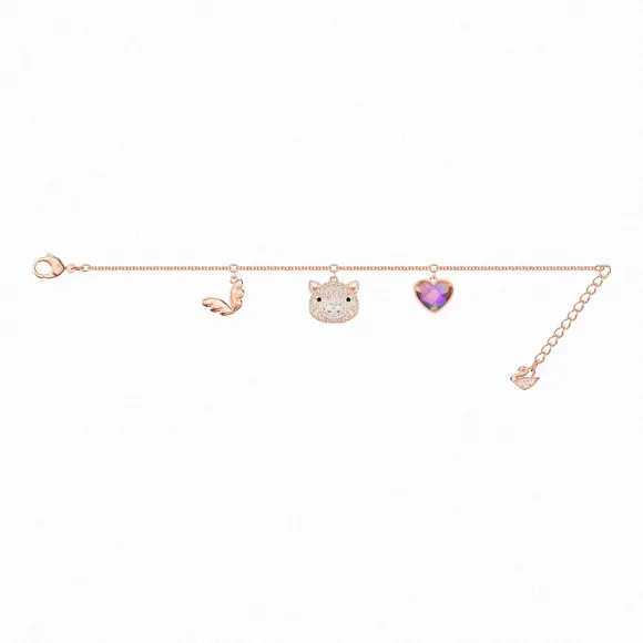 施华洛世奇/Swarovski 手链 Little Pig 手链, 彩色设计, 镀玫瑰金色 5447482-小迈步海淘品牌官网