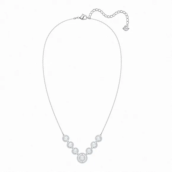 施华洛世奇/Swarovski 项链 Sparkling Dance 项链, 白色, 镀白金色 5467787-小迈步海淘品牌官网