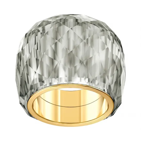 施华洛世奇/Swarovski Nirvana 戒指, 灰色, 金色调 PVD 5474356-小迈步海淘品牌官网